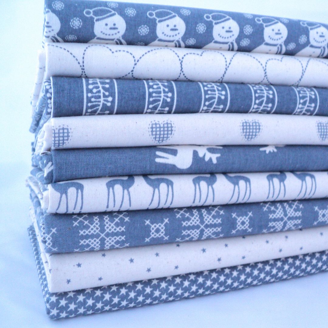 Christmas Fabric Bundles 100 Cotton Scandi Nordic Retro Bundle Fat